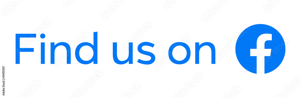 Vetor de Original Facebook logo with Find Us words, vector illustration ...