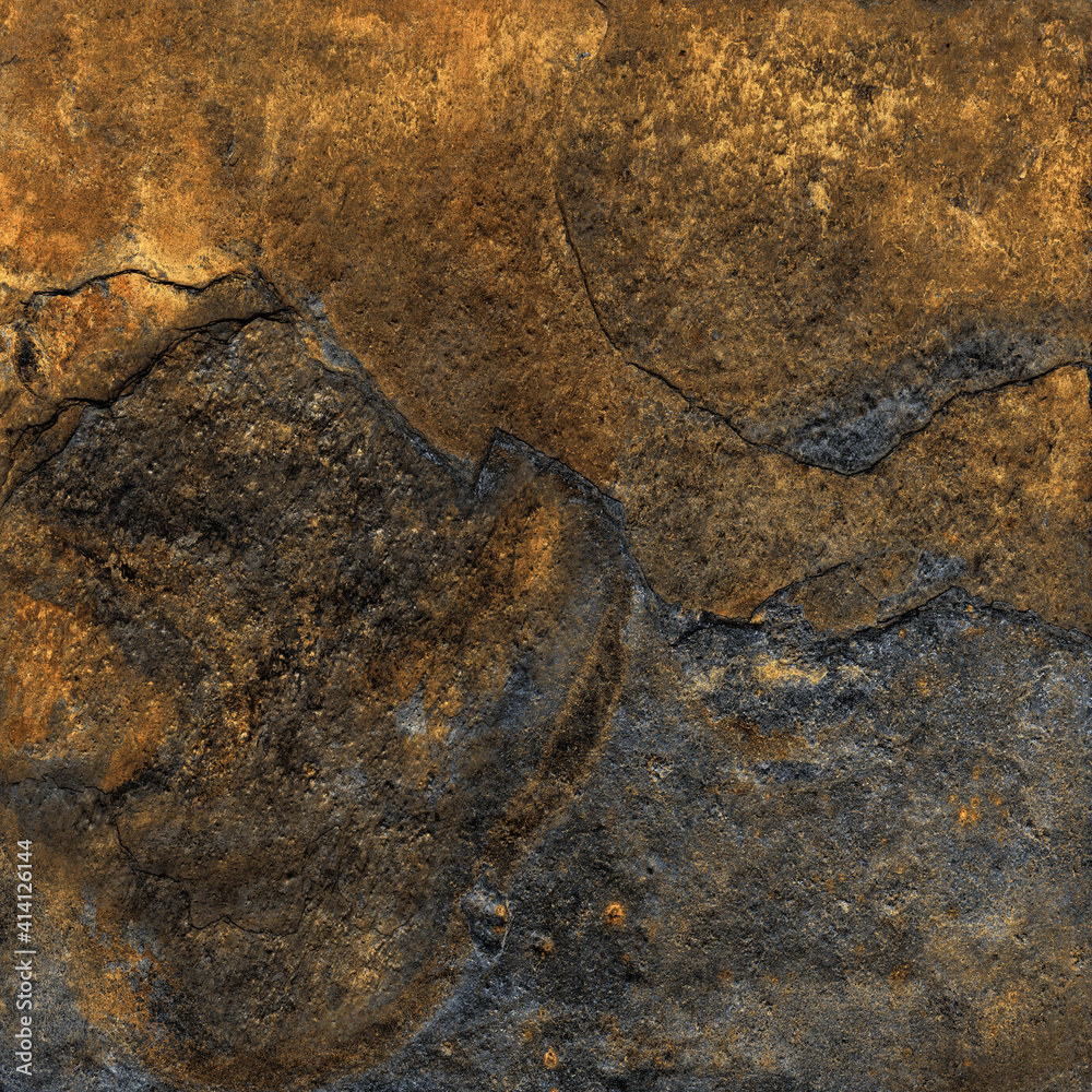 Metal Rust Stone Texture Background With Cement Effect In golden ...
