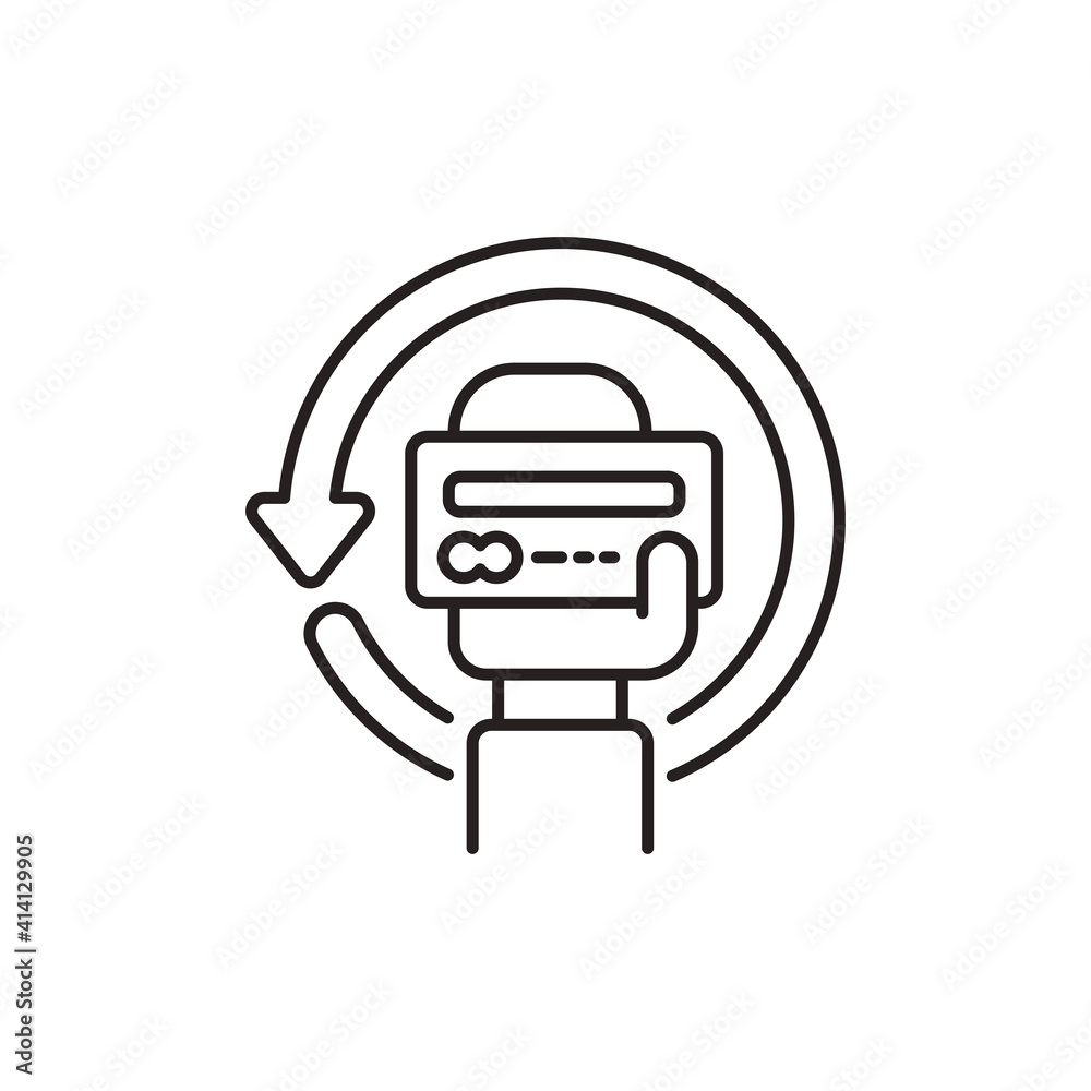 Chargeback icon. Banking symbol modern, simple, vector, icon for ...