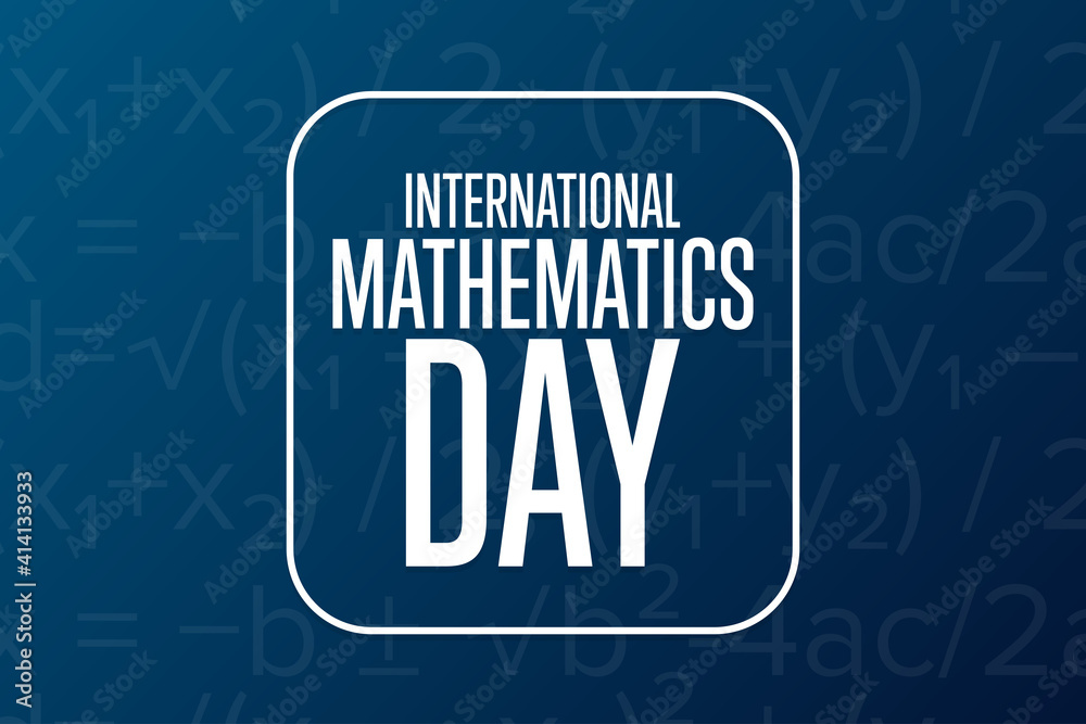 International Mathematics Day. March 14. Holiday concept. Template for ...