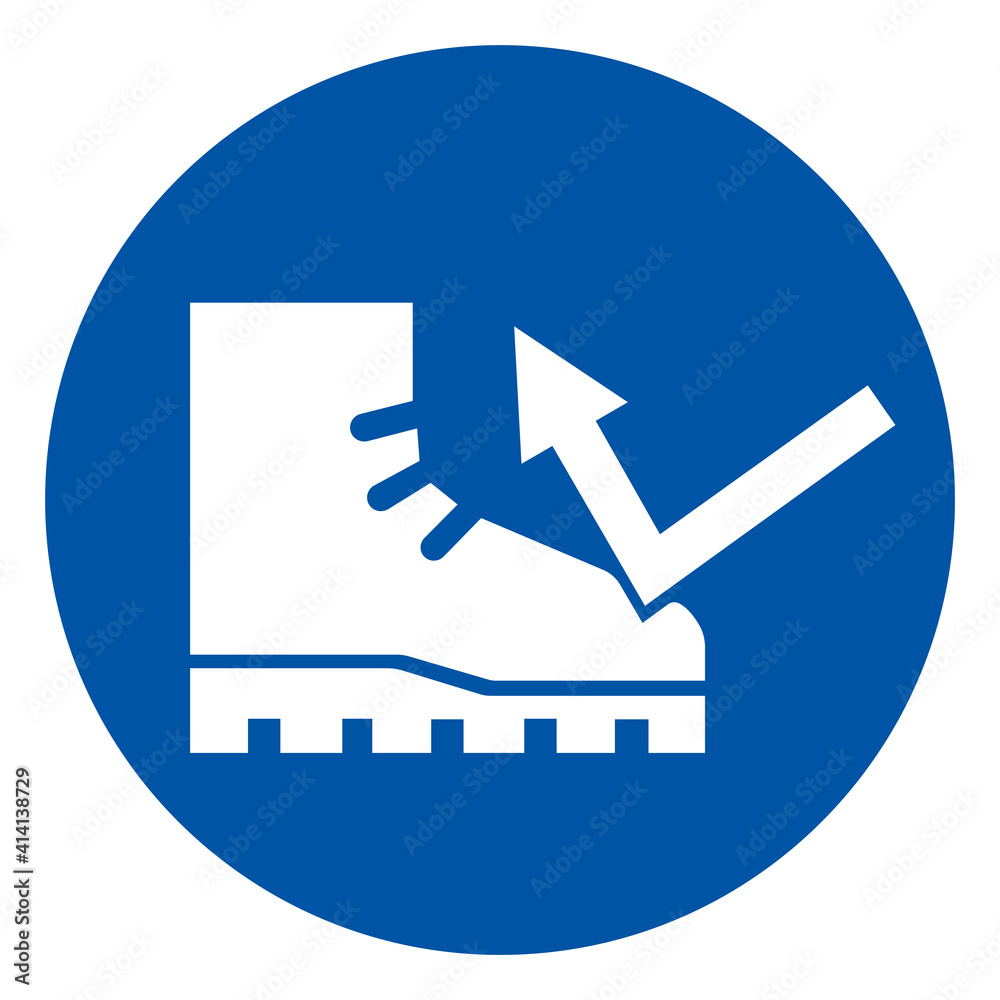 Safety Shoes Sign Vector