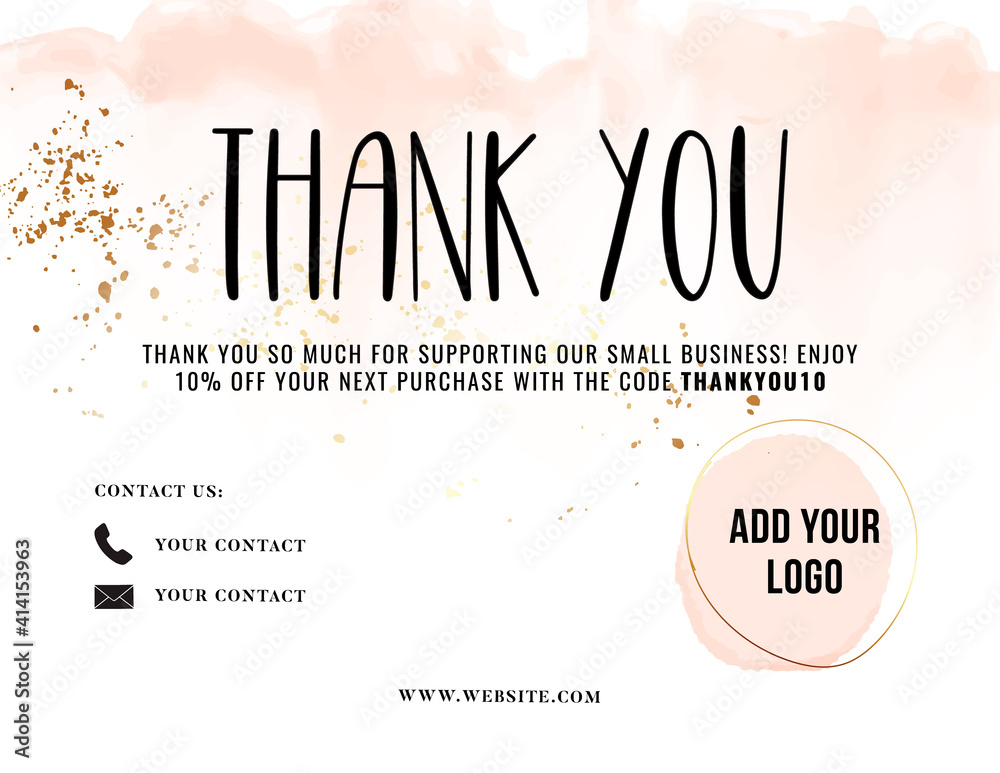 Thank You Card greeting, customer service tempalte thank you for ...