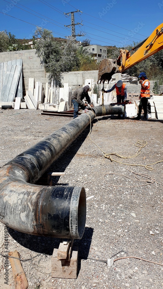 installation of metal structures, installation of pipeline ...