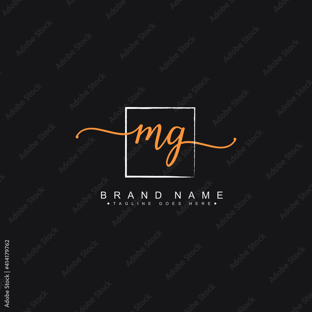 MG Initial Letter Logo - Handwritten Signature Logo Stock Vector ...