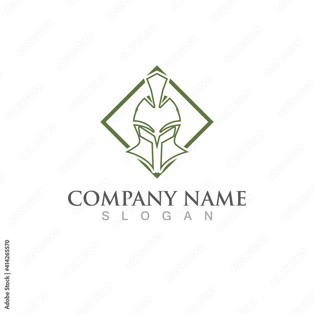 Gladiator mask or helmet logo and symbol vector image Stock Vector ...