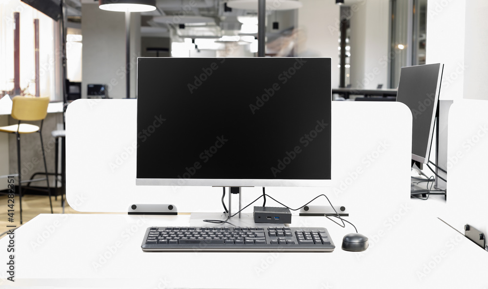 Desktop computer with portable system unit and keyboard and mouse in ...