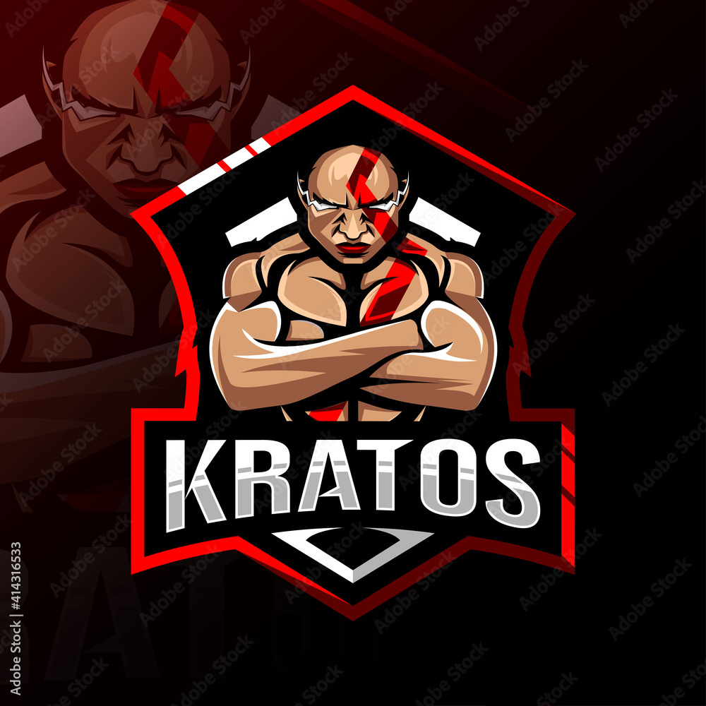 Kratos mascot logo esport design Stock Vector | Adobe Stock