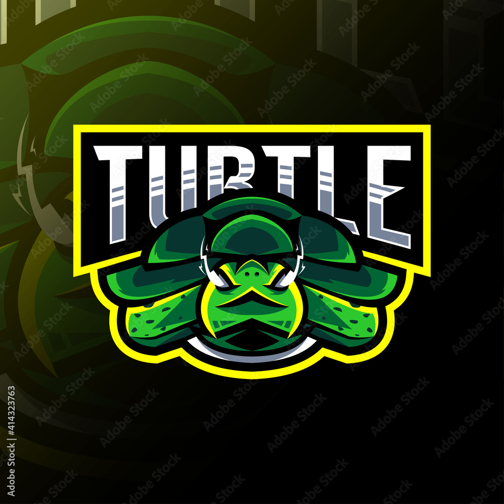 Turtle mascot logo esport design Stock Vector | Adobe Stock