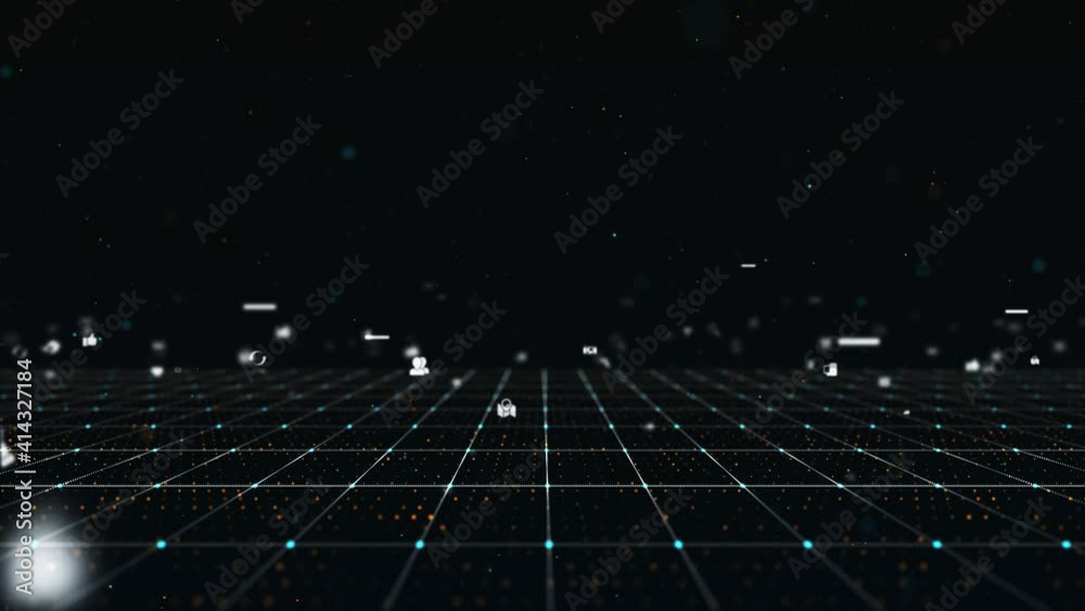 Social media and Technology Background Digital Environment Loop 4K ...