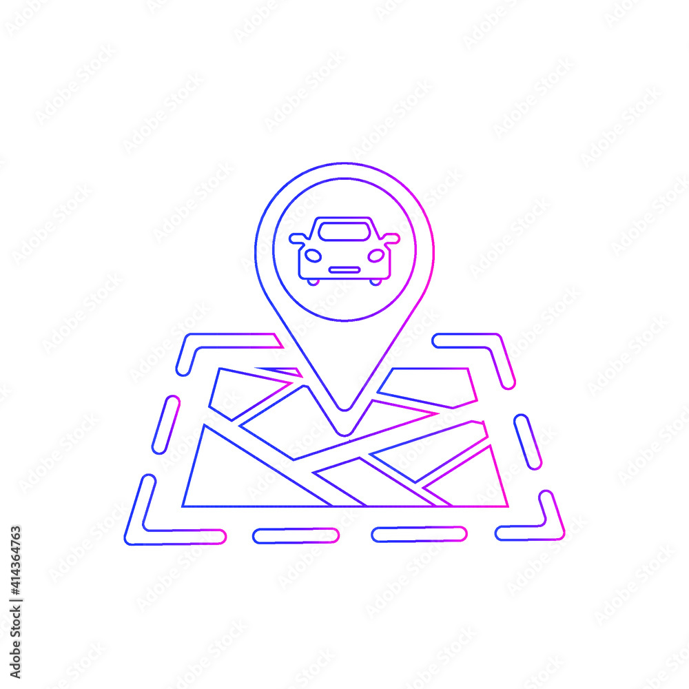 Car location, GPS, car tracking, car parking zone, map, compass ...