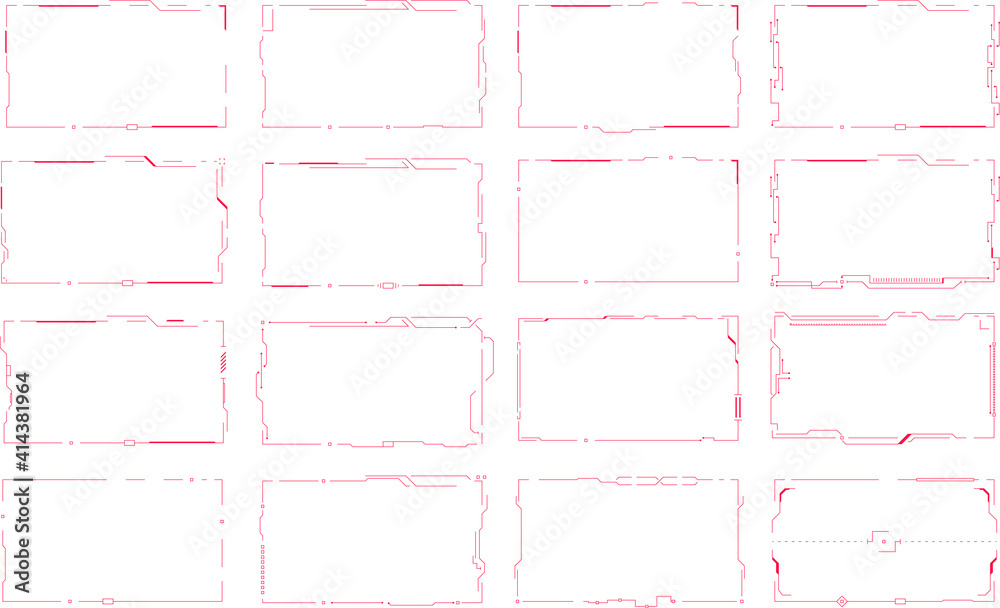 Futuristic or target screen and border aim control panel. Screen ...