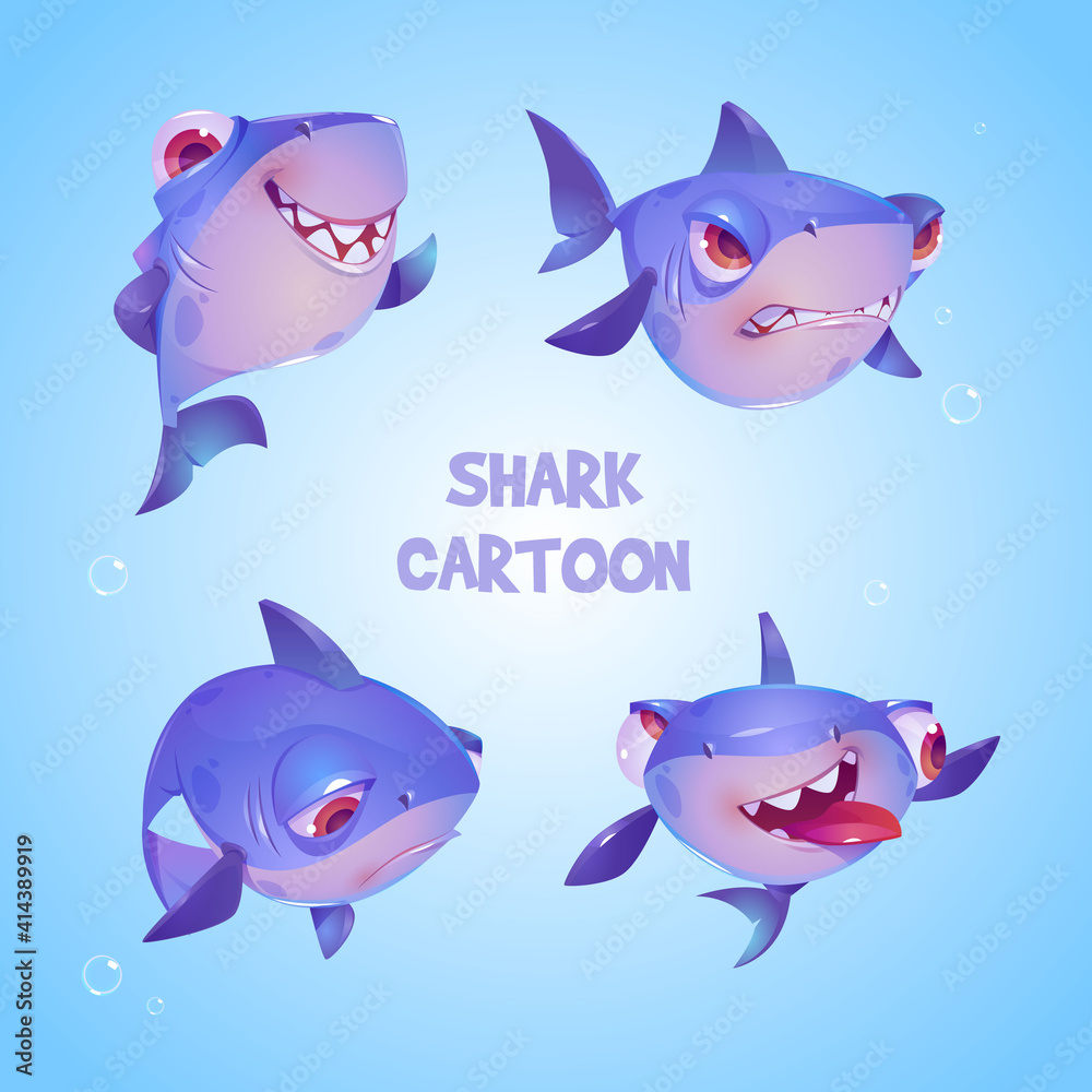 Sad Cartoon Shark
