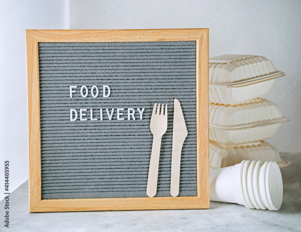 Letter board with words Food Delivery. food delivery service ...