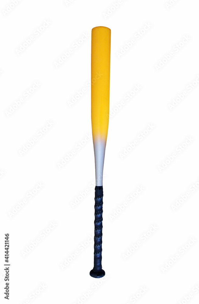 Metal baseball bat the american favorite sport an image isolated on ...