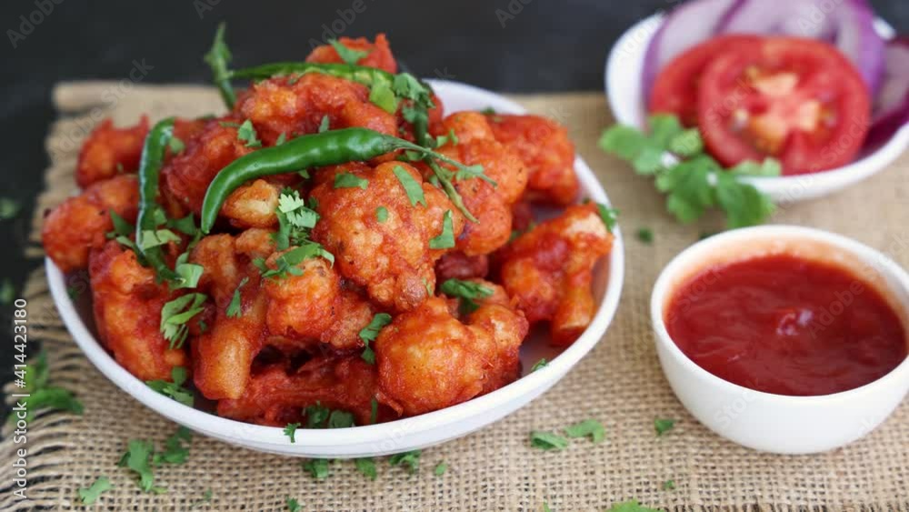 Gobi Manchurian dry, Gobi 65 popular Indian street food snack Delhi ...