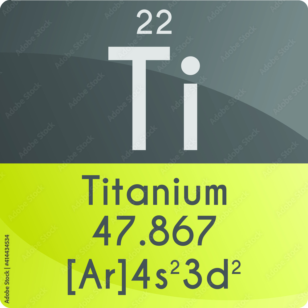 Ti Titanium Transition metal Chemical Element Periodic Table. Square ...