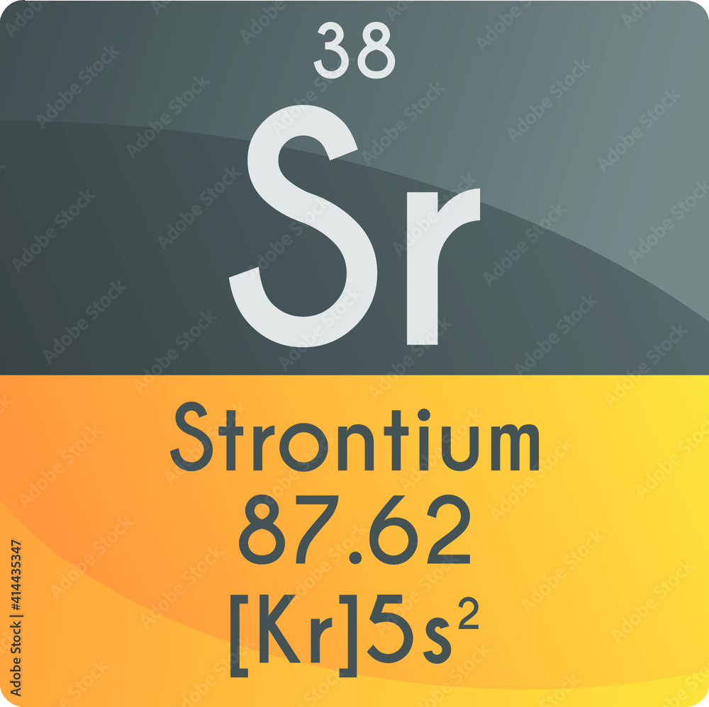 Sr Strontium Alkaline earth metal Chemical Element Periodic Table ...