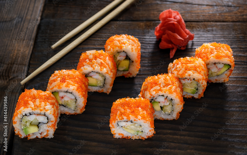 wasabi, lunch, white, eat, top, sea, orange, delicacy, set, menu, asian ...