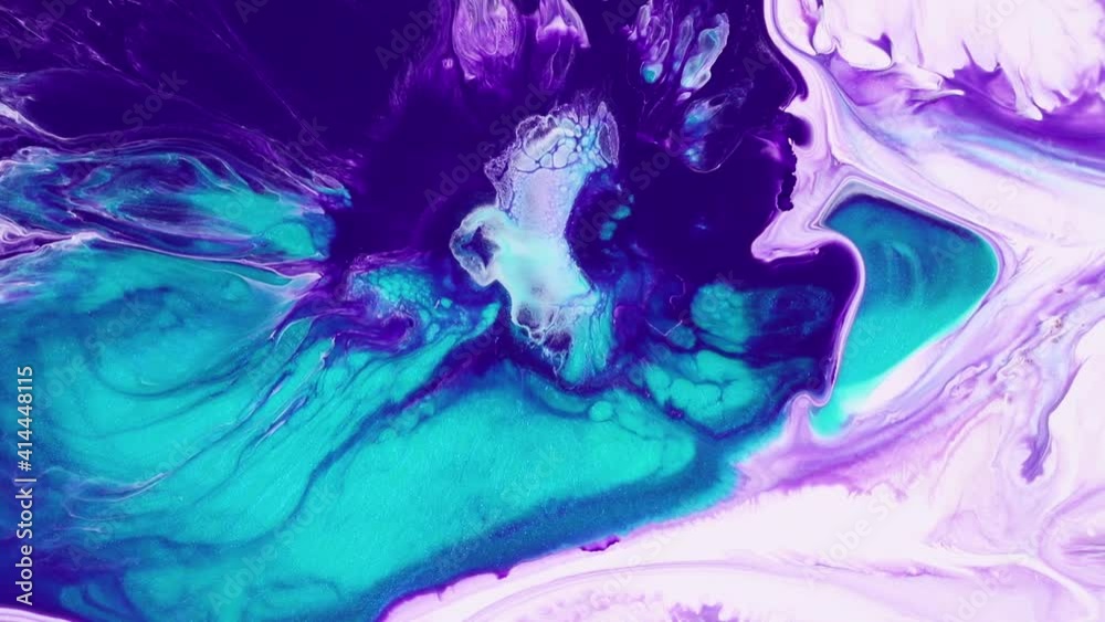 Fluid art drawing footage, modern acryl texture with flowing effect ...
