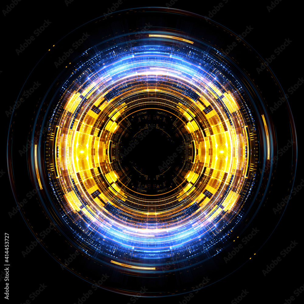 Vivid abstract background. Beautiful design of rotation frame. Mystical ...
