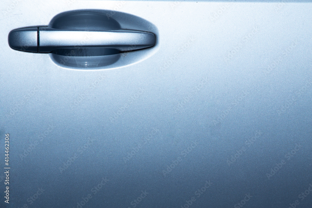 Silver background of modern car door with handle, silver texture Stock ...