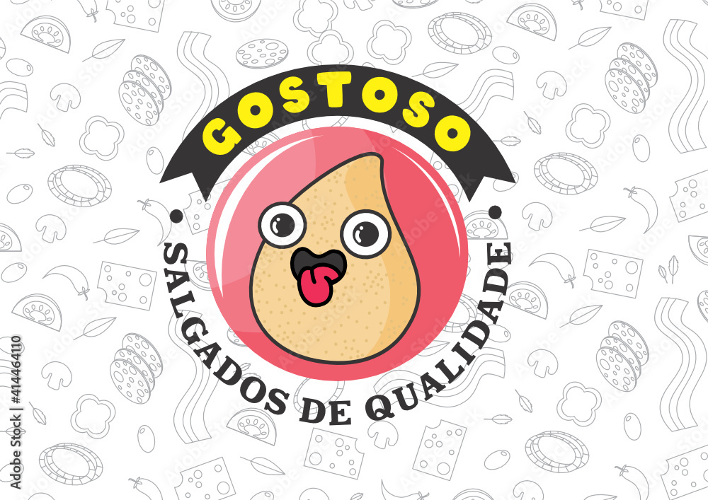 LOGO SALGADOS, LOGO PARA VENDAS, CARIMBO. SELO, ETIQUETA, ADESIVO ...