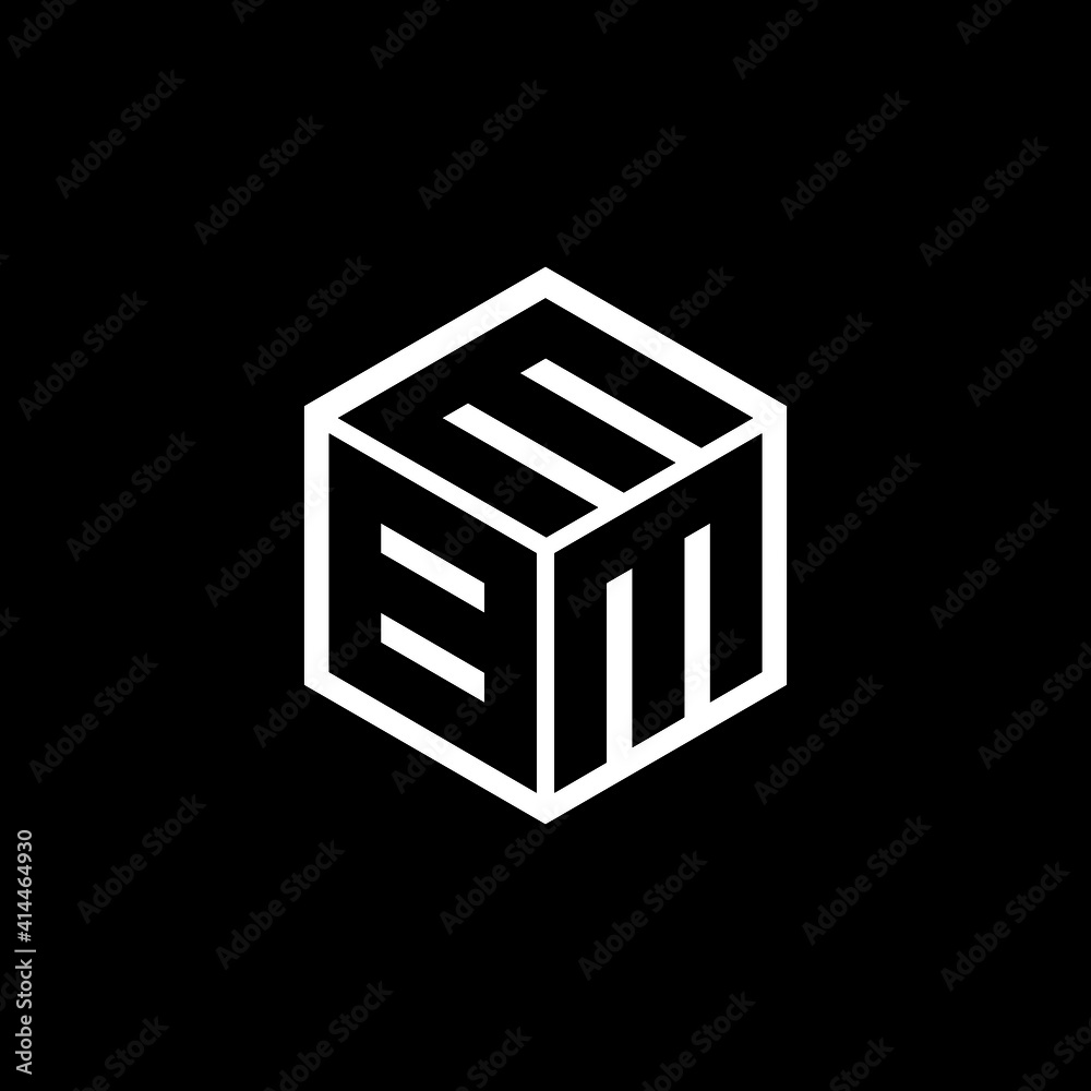 BMM letter logo design with black background in illustrator, vector ...