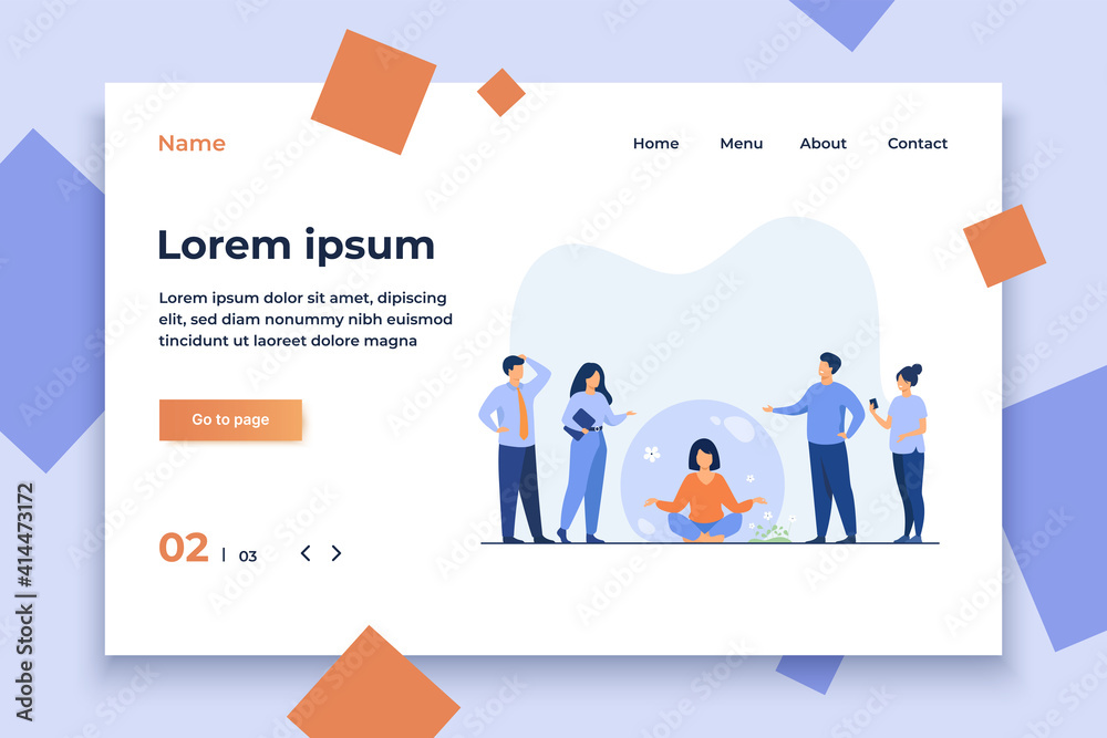 Person keeping social distance and avoiding contact. Woman separating ...