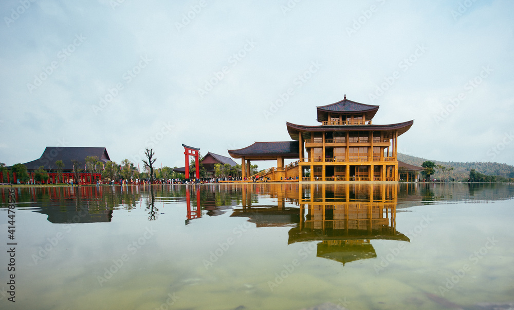 Hinoki Land building (Bann Mai Hom Hinoki) Japanses building style in ...