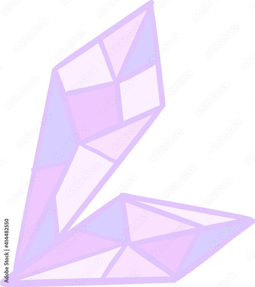 Amethyst Crystal Shard Vector Illustration Stock Vector | Adobe Stock