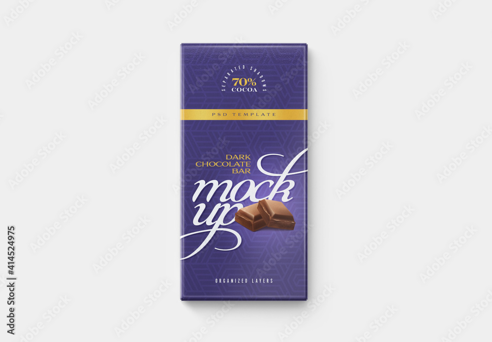 Chocolate Bar Mockup Stock Template | Adobe Stock