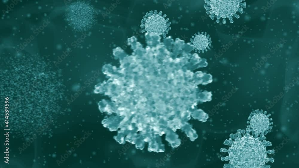 Vaccine curing the Coronavirus COVID-19 by dissolving the diseased cells under the microscope as ...