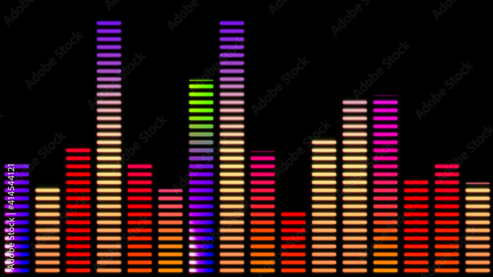 Digital equalizer bar graph illustration Stock Illustration | Adobe Stock