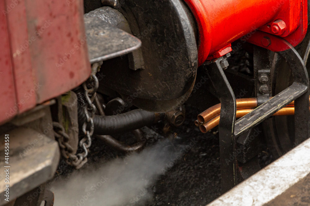 Detail of steam pipe on a steam train Stock Photo | Adobe Stock