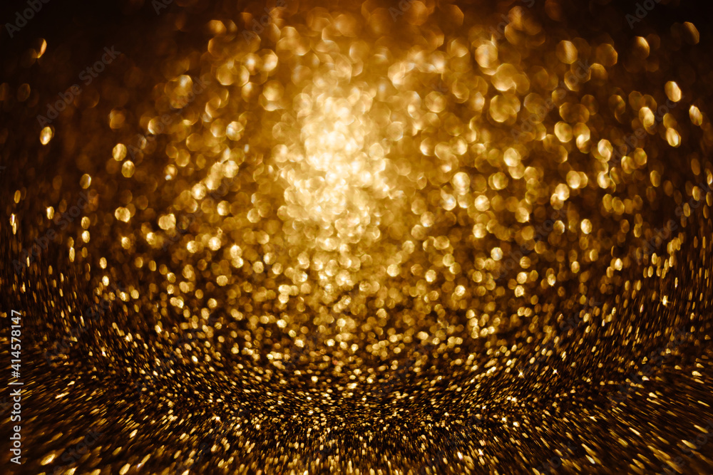 elegant gold glitter bokeh backdrop. abstract gold background with ...