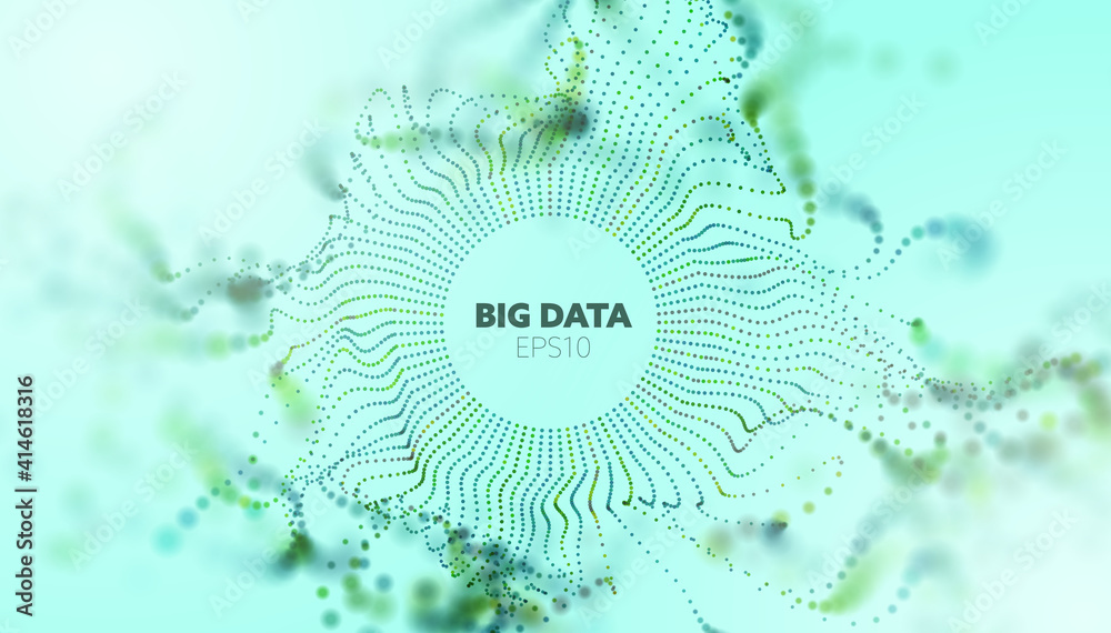 Data analytics abstract vector background. Sound wave. Wave flow. Big ...