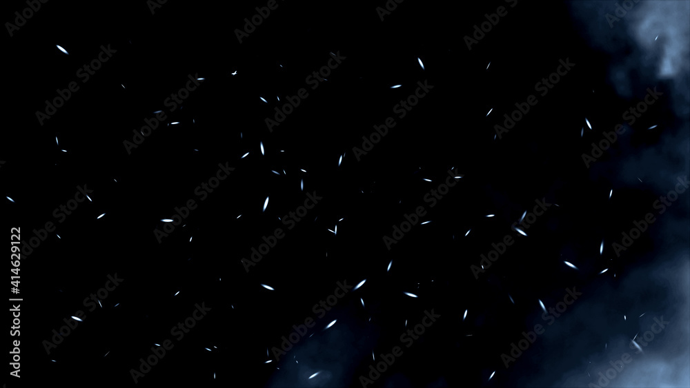 ภาพประกอบสต็อก Perfect blue fire particles embers sparks on isolated ...