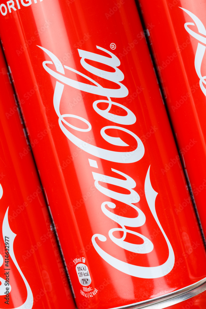 Coca Cola Coca-Cola logo lemonade soft drink in can background portrait ...