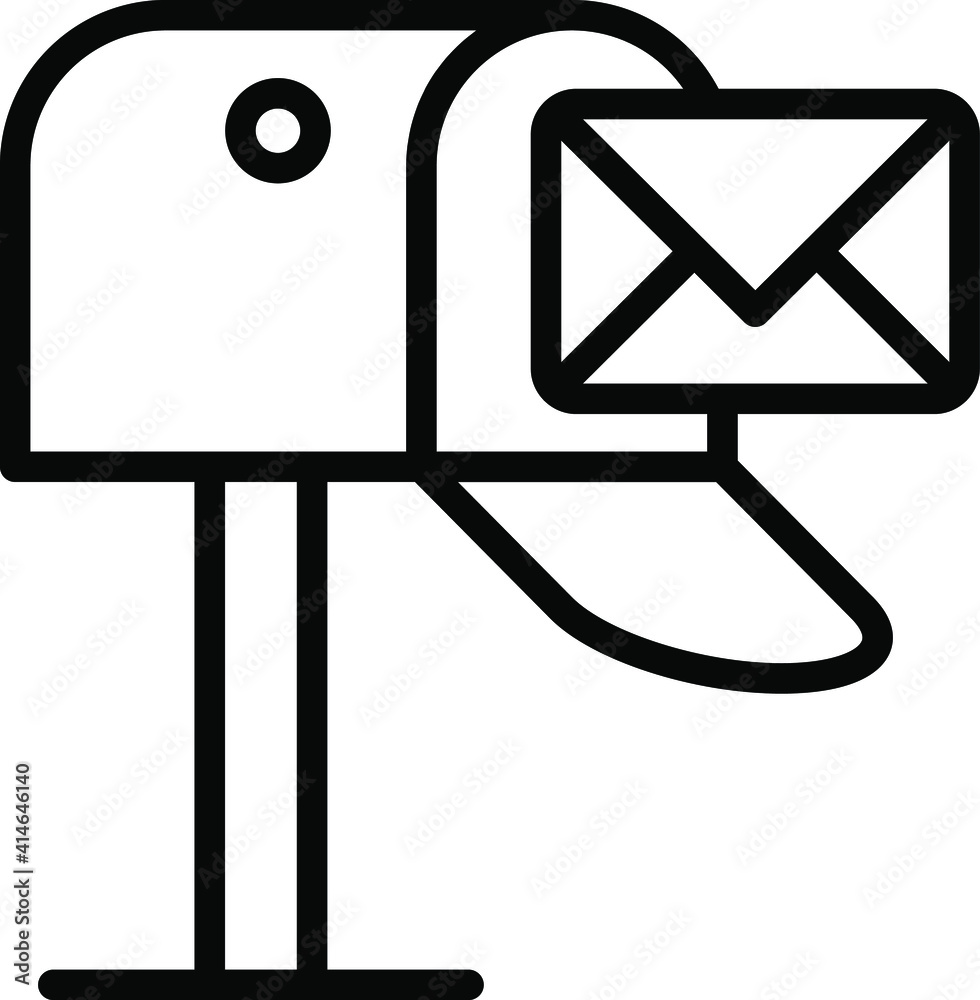 Wooden Standing postbox Concept, Open mail box Vector Icon Design ...