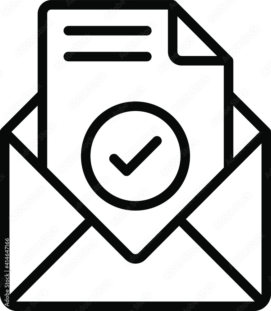Registered mail Concept Vector line Icon Design, postal service symbol ...