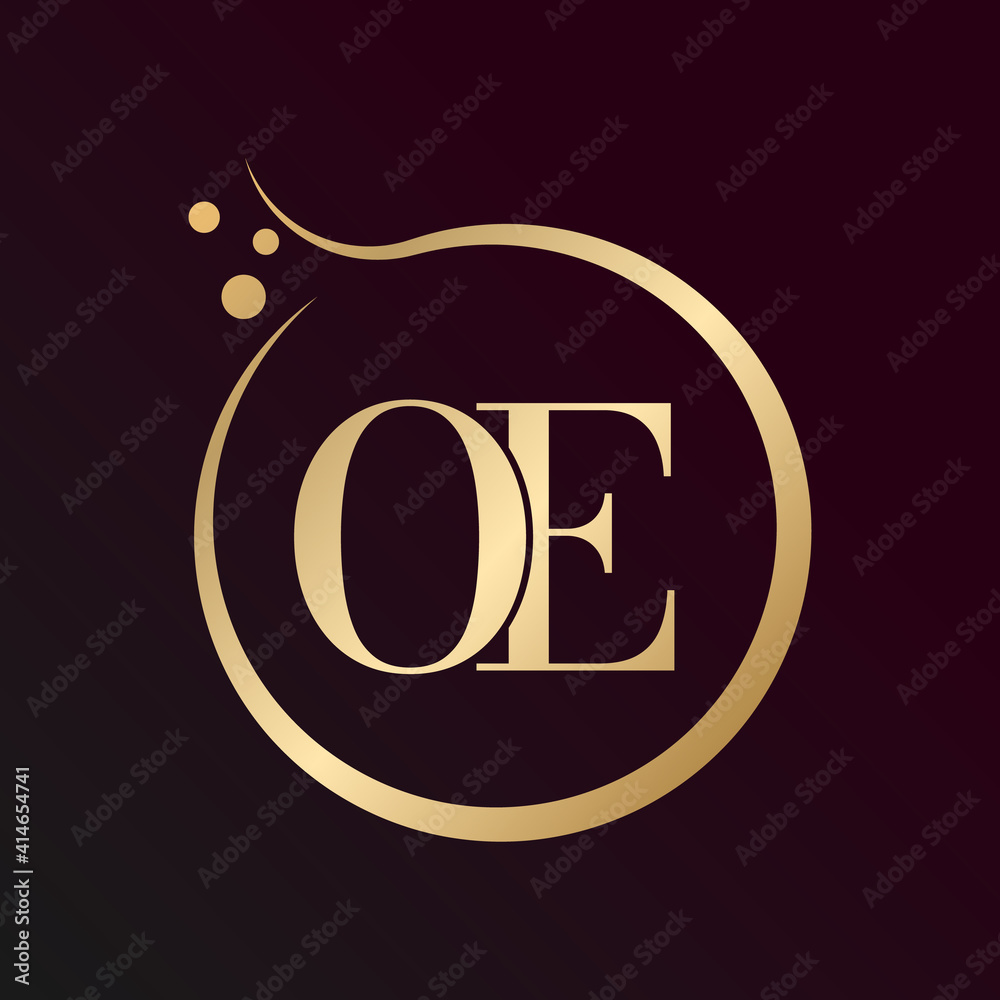 Simple Elegant Initial Letter Type OE Logo Sign Symbol Icon, Logo ...