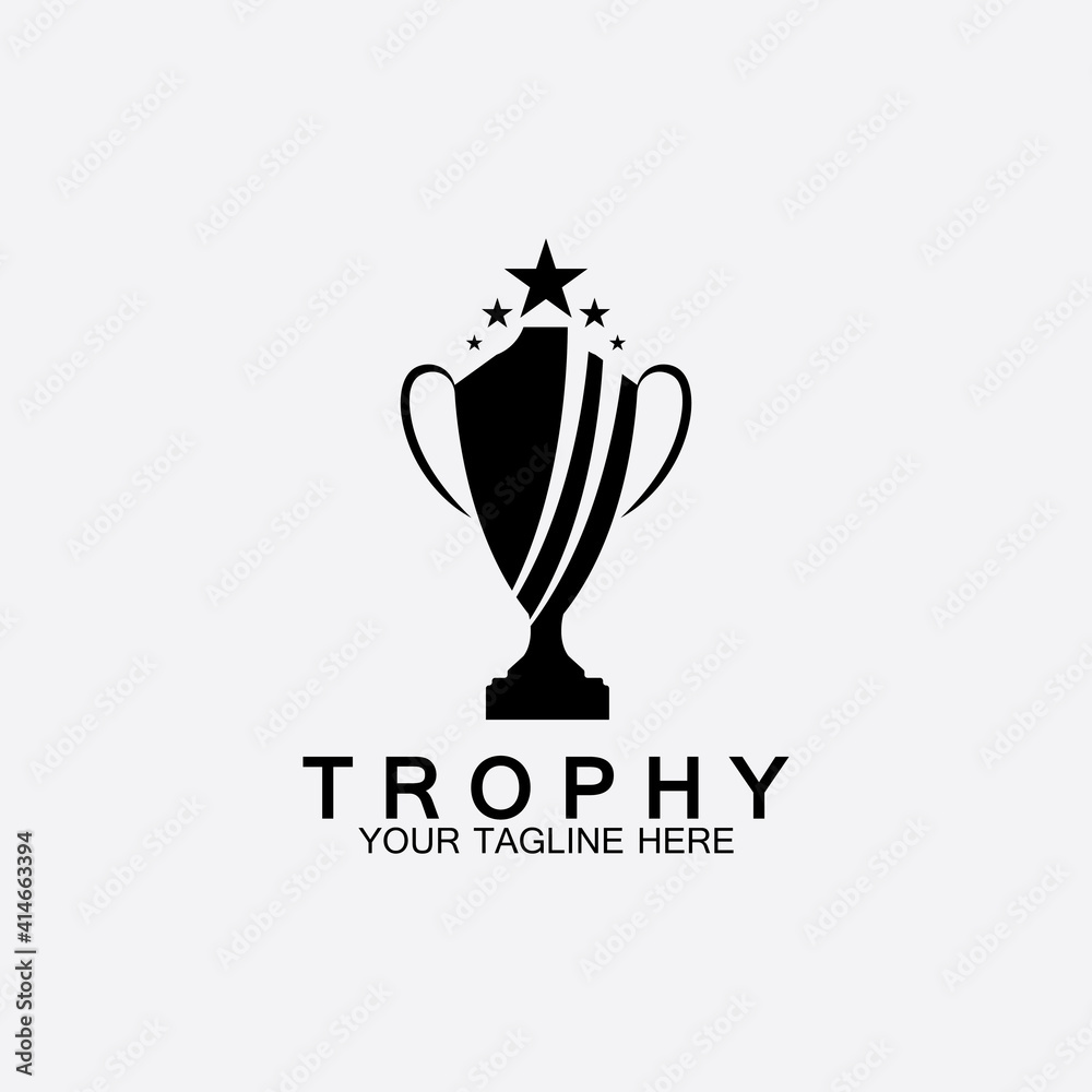 Trophy vector logo icon.champions trophy logo icon for winner award ...