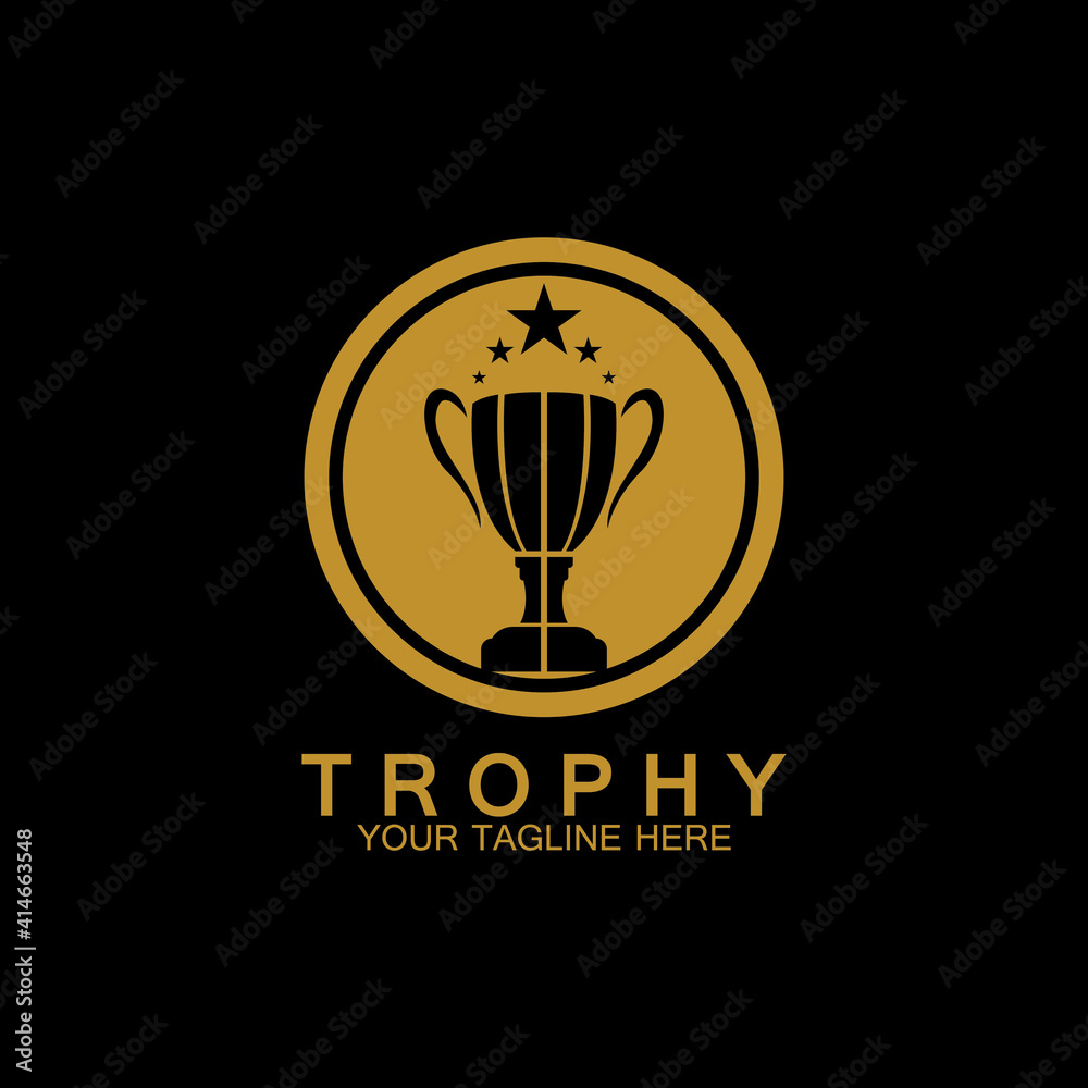 Trophy vector logo icon.champions trophy logo icon for winner award ...