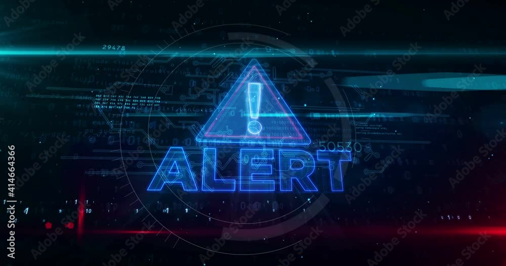 Video Stock Alert warning concept with exclamation symbol, danger ...