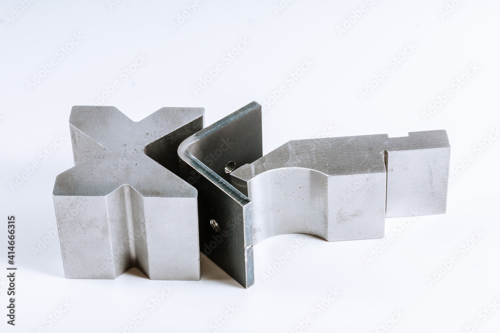 Sheet metal bending tool and equipment isolated on a white background ...