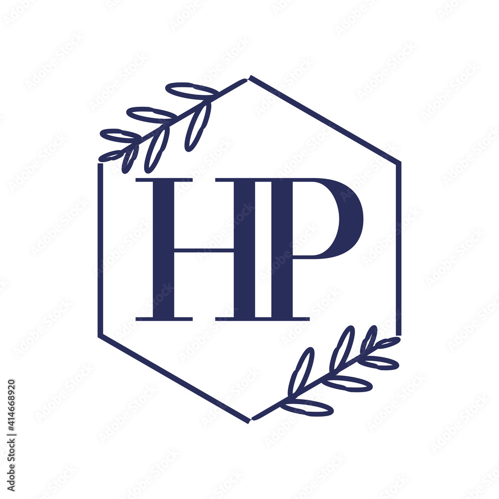 Simple Elegant Initial Letter Type HP Logo Sign Symbol Icon, Logo ...