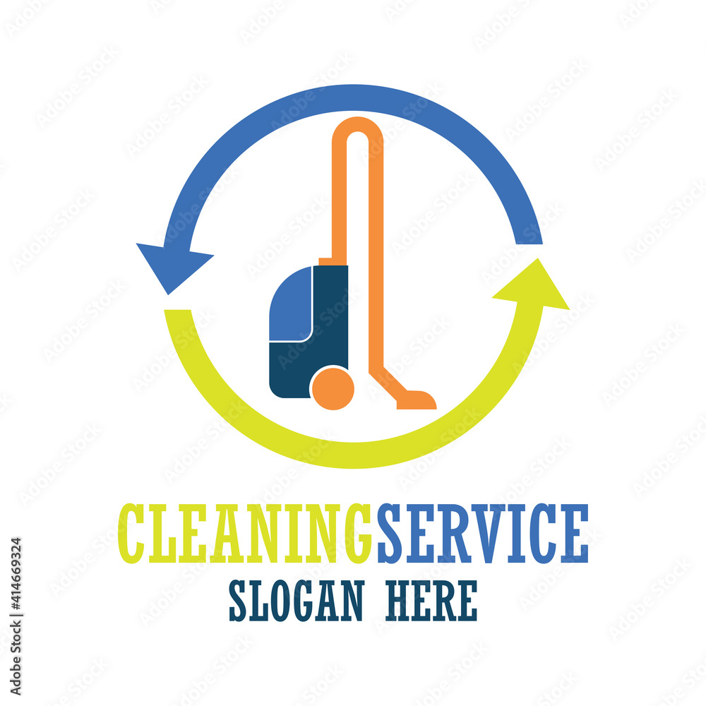 cleaning service logo with text space for your slogan tagline, vector ...