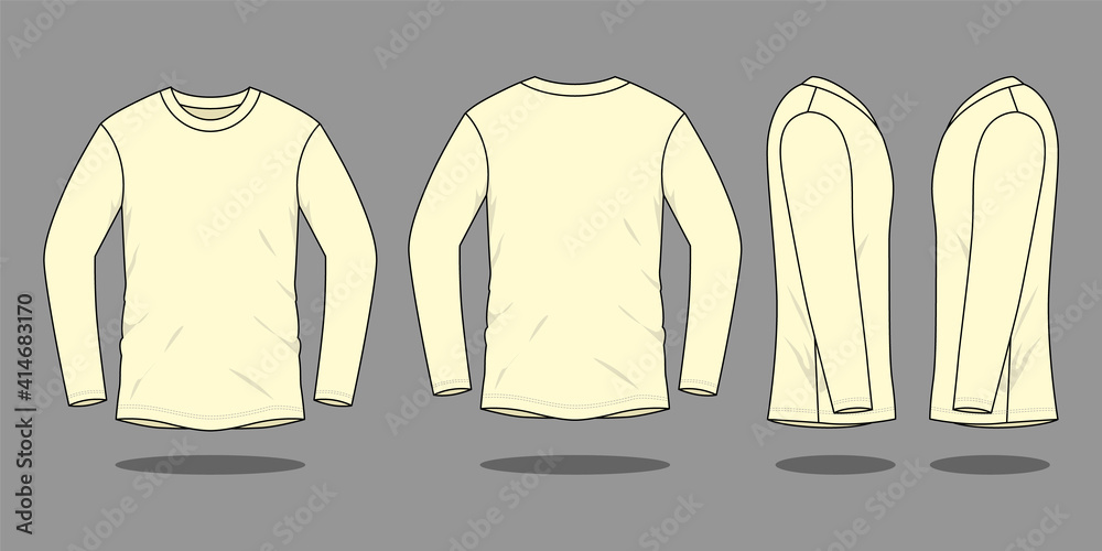 Premium Vector Long Sleeve T Shirt Template - vrogue.co Premium Vector Long Sleeve T Shirt Template - vrogue.co