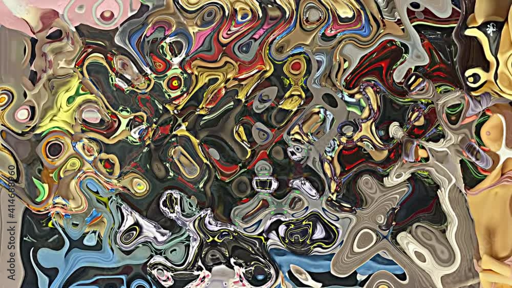 Digital turbulent rainbow wavy geometric holographic moving animation ...