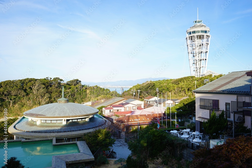 Enoshima sea candle (Lighthouse Observation Tower) on Enoshima island ...